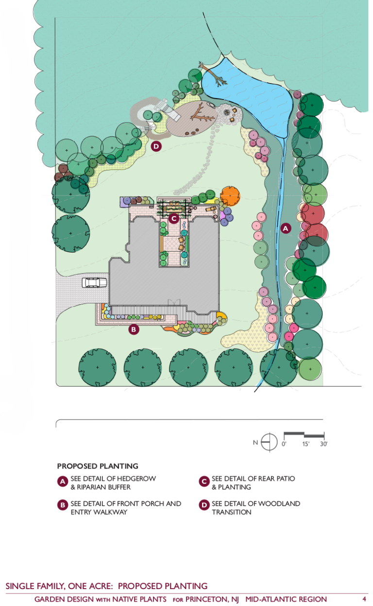 Princeton Single Family 1 Acre Design - Native Garden Designs