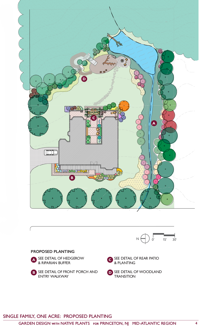 Princeton Single Family 1 Acre Design - Native Garden Designs